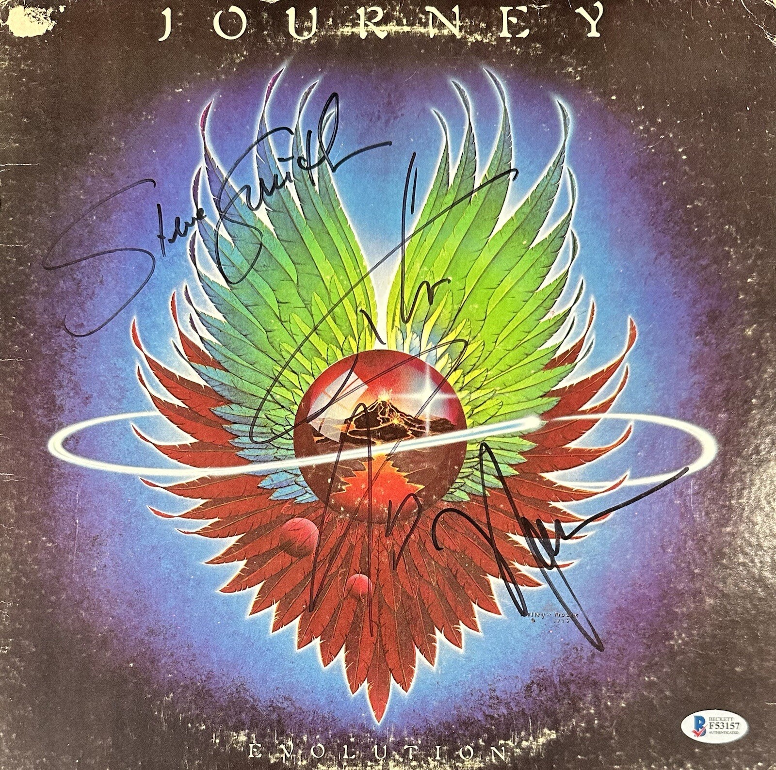 Journey Signed Album Steve Perry Autographed Vinyl Neil Schon Stev ...