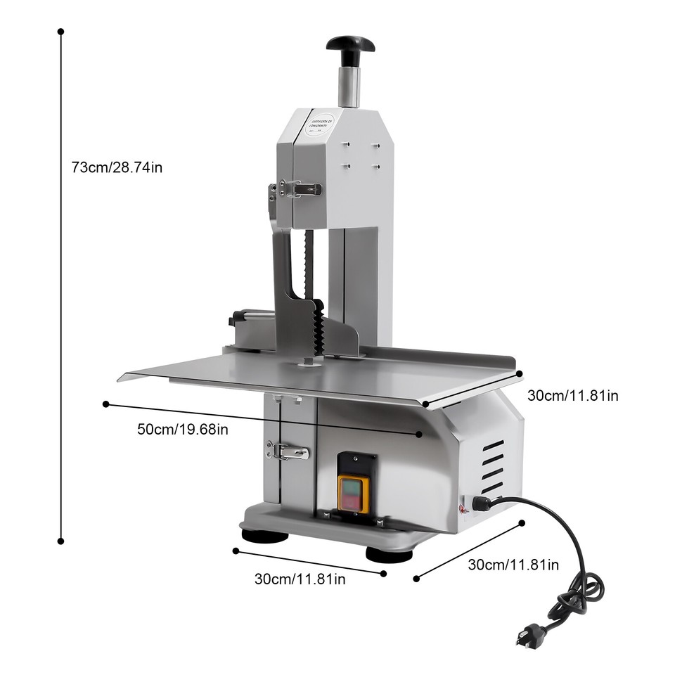 650W Electric Commercial Frozen Meat Bone Saw Butcher Band Saw Cutting ...