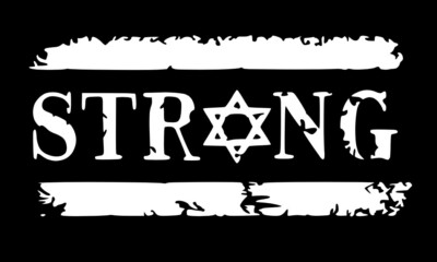 Jewish Star Israel Strong Hebrew Vinyl Decals Sticker No Conflict Fast ...