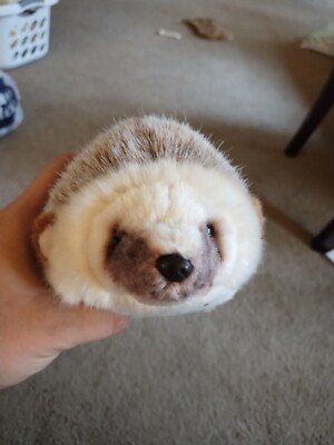 Demdaco Nat & Jules Animalcraft Fuzzy Hedgehog 8" Plush Stuffed Animal ...