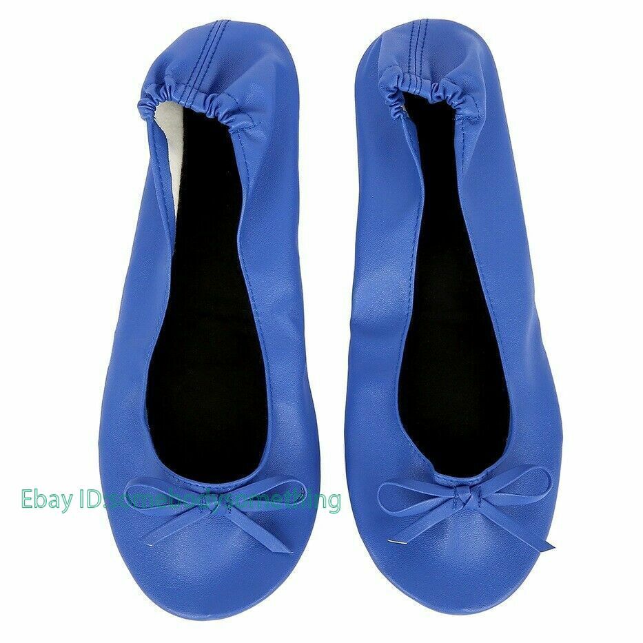 Women Flats Portable Fold Up Ballerina Flat Shoes Roll Up Foldable ...