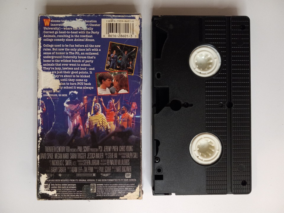 PCU (VHS, 1994) First Release Comedy - Jeremy Piven & David Spade RARE ...