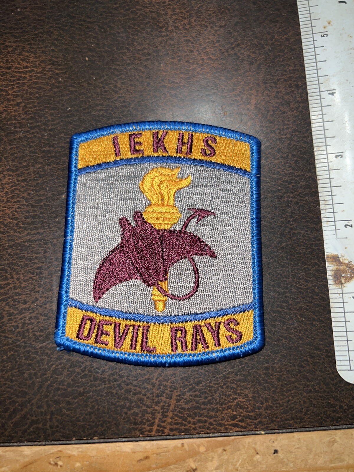 Vintage High School / College ROTC Patch IEKHS Devil Rays | eBay