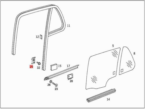 Genuine Clip MERCEDES W163 SUV 1639880578 | eBay