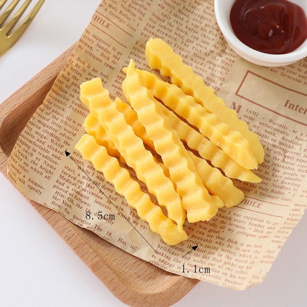 10Pcs PVC Wave Shape French Fries Models Restaurant | eBay