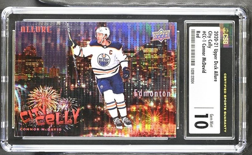 2020-21 Upper Deck Allure Connor McDavid City Celly Red Parallel CSG 10 ...