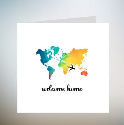Personalised Welcome Home Card | Gap Year Card | Travelling Card | Card ...