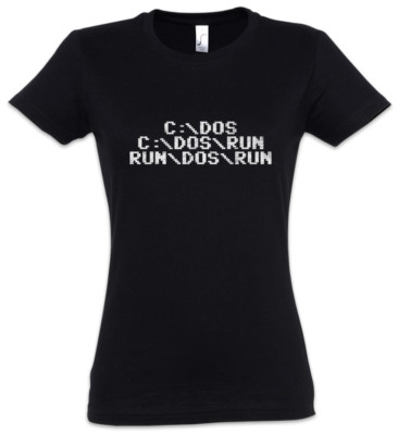 Run Dos Run Women T-Shirt Fun Geek Nerd Computer Science Scientist ...