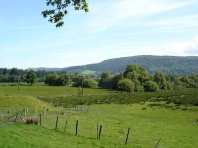 Photo 6x4 Fields near Trefriw Dolgarrog Fields outside the spa of ...