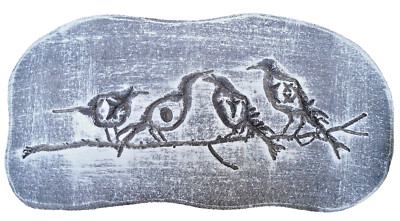 Concrete mold Love birds 11"x 5.5" x .75" plaster cement plastic bird ...