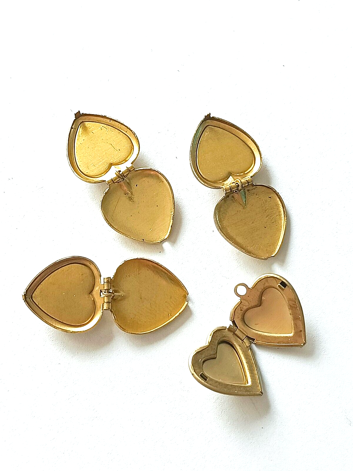 Lot of 4 70 vintage lockets with porcelain, tiny heart lockets , New ...