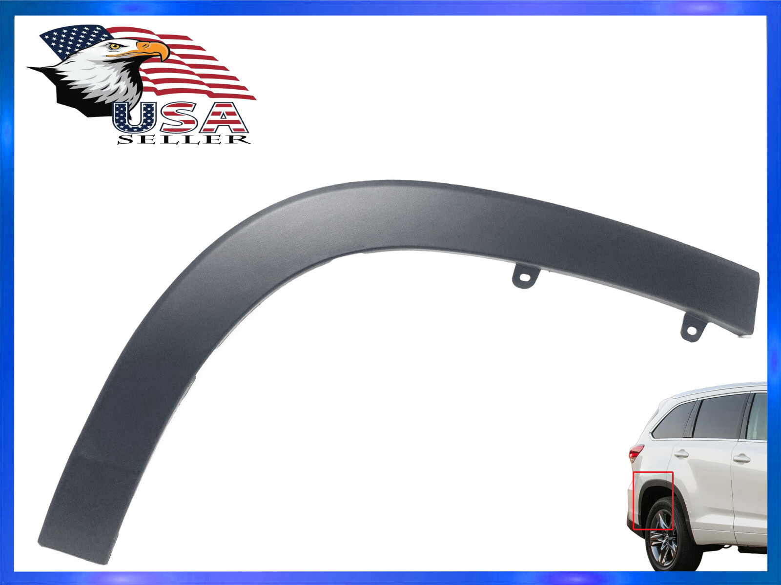 For 2014-2019 Toyota Highlander Rear Wheel Opening Molding Trim Right ...