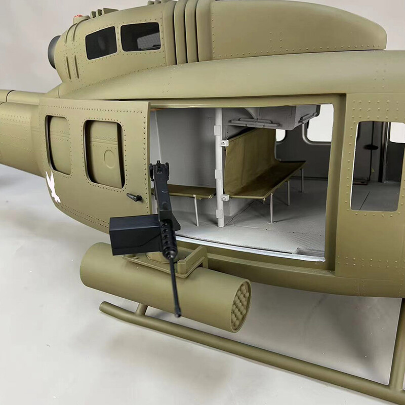 800 UH-1D Army ARF RC Helicopter Fuselage 800 Size UH1D SM2.0 Military ...