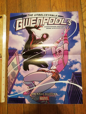 2 For 1 Marvel Promo Double Sided Poster Miles Morales & Gwenpool/X-23 ...