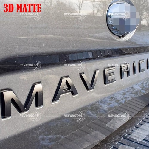 0.3 in Matte Black Tailgate Insert Letters Badge For Maverick Emblem ...