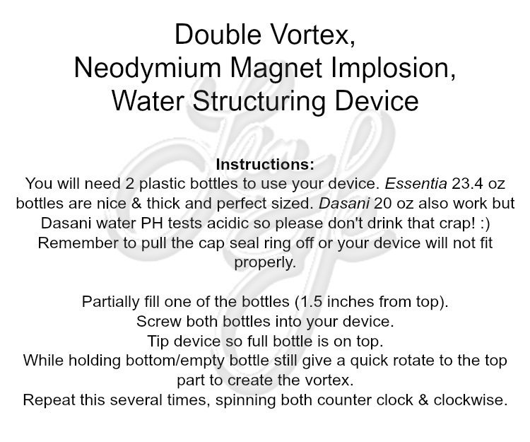 Double Vortex, Magnetic Implosion, Water Structuring Device - 4 Magnet ...