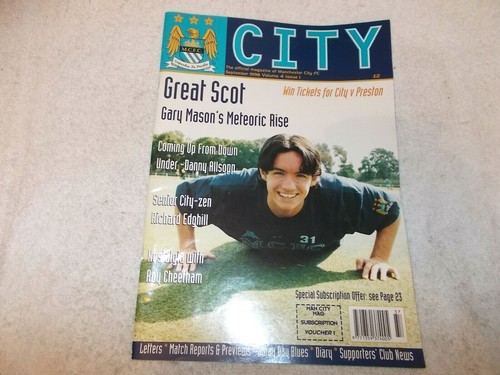 Manchester City MCFC Football Club Magazine Volume 4 Issue 1 September ...