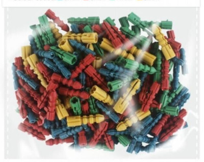 Wall Plugs 150 X Assorted Plugs Mixed Colour Wall Plugs 5 mm 6 mm 7 mm ...