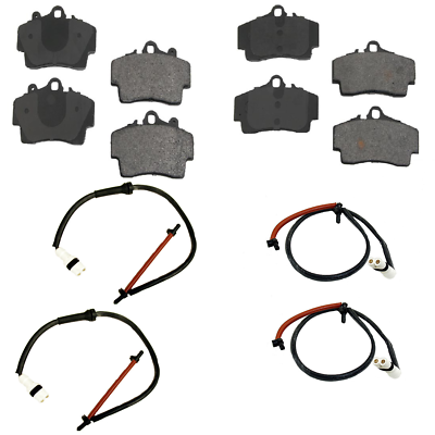 FRONT +REAR Brakes x2 Brake PAD Set x4 SENSOR for Porsche 1997-2004 ...