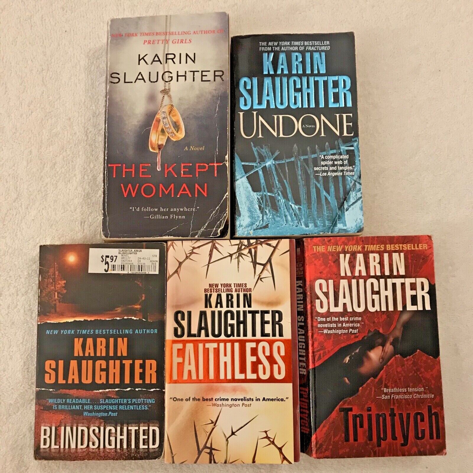 Huge Big Lot 22 Karin Slaughter PB Book Faithless/Triptych/Undone/Kept ...
