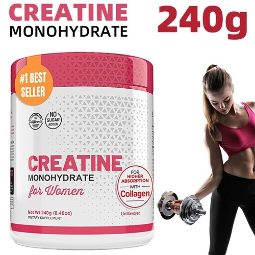 240g Creatine Monohydrate Powder Women High Purity Collagen Powder ...