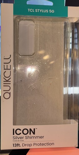 QUIKCELL Icon Phone Case for TCL Stylus 5G Clear Silver Shimmer New ...