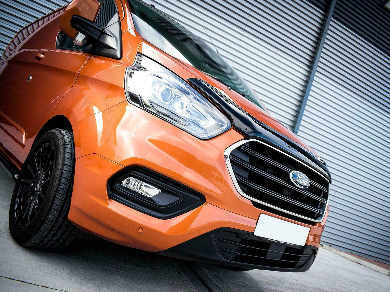 🇬🇧 Ford Transit Custom 2018+ Bonnet Guard Stone Deflector Protector Bra ...