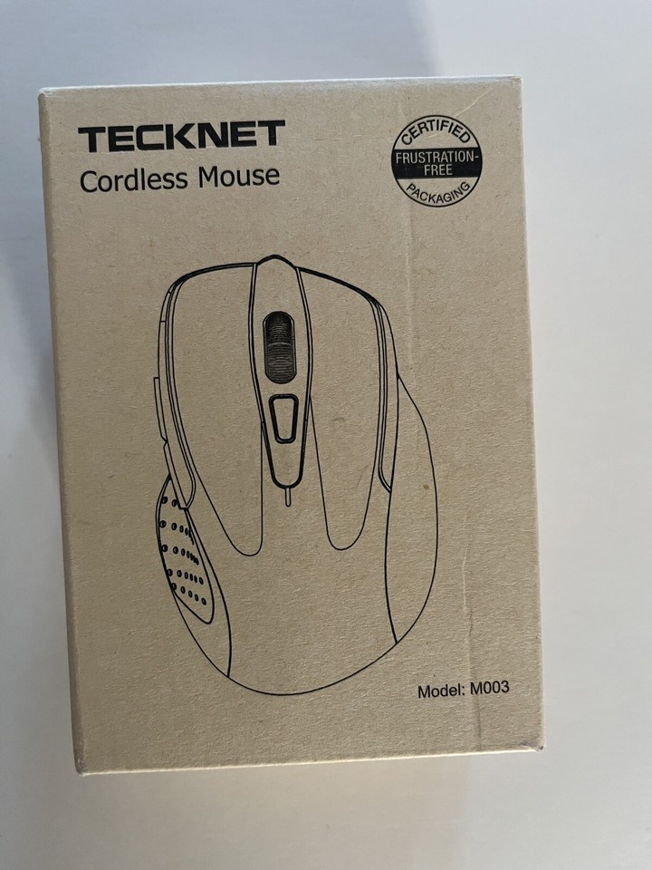 TECKNET Wireless Mouse, 2.4G Ergonomic Optical Mouse, Computer Mouse ...