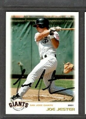 2001 #12 Joe Jester San Jose Giants Baseball Card Signed Autograph (F55 ...