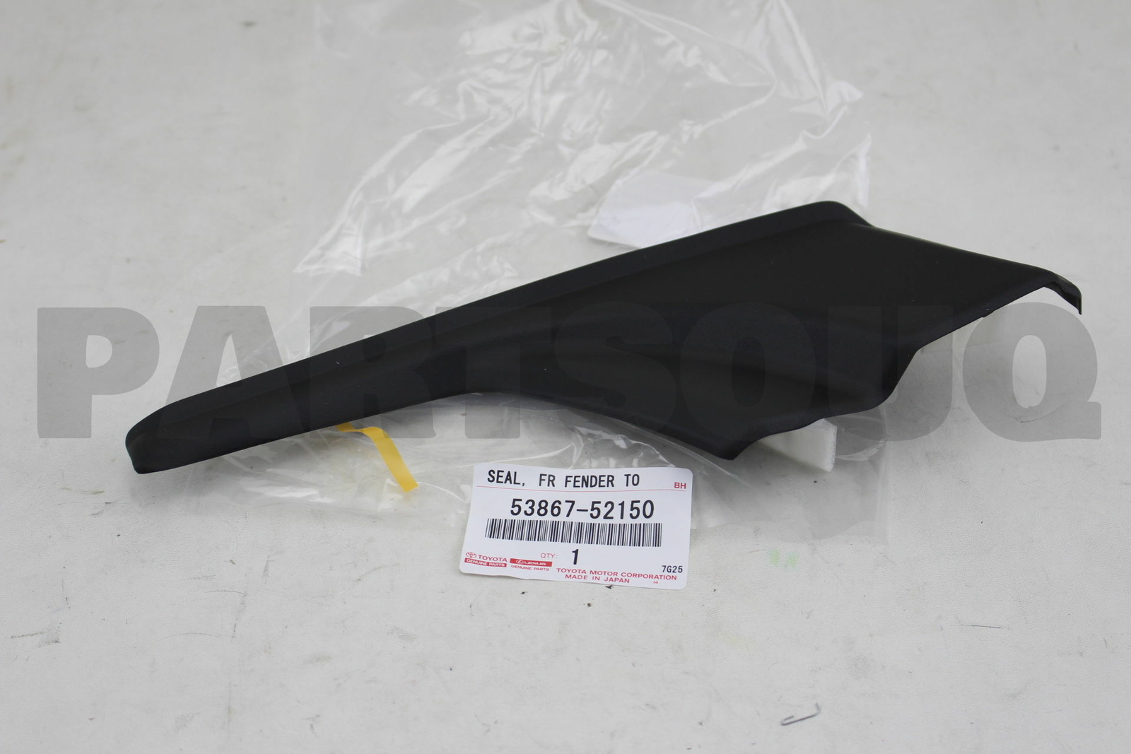 5386752150 Genuine Toyota SEAL, FRONT FENDER TO COWL SIDE, LH 53867 ...