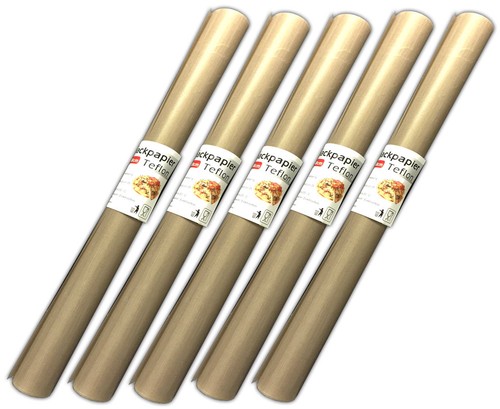 5x Dauerbackfolie zuschneidbar | Backpapier 33x40cm | Backfolie ...