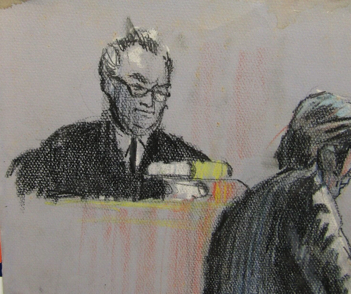 Courtroom Scene Sketch