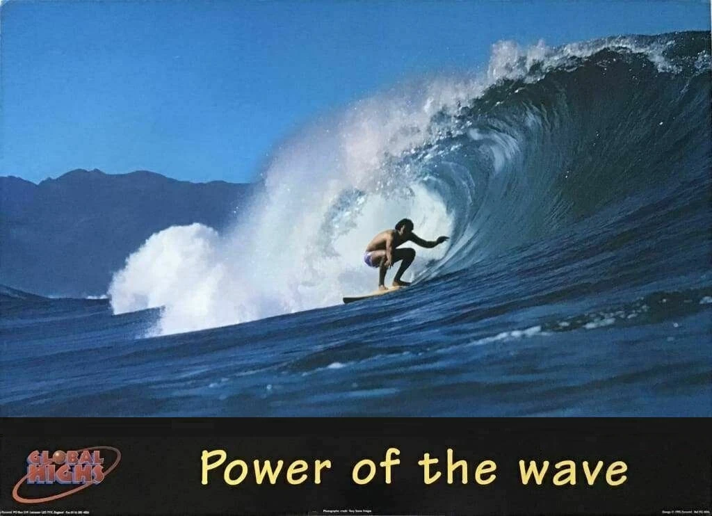 Surfer Riding Wave Graphic