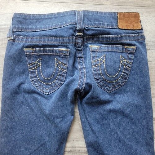 Vtg True Religion Jeans Womens 26 Blue Flared Denim Jeans 112790 Made ...