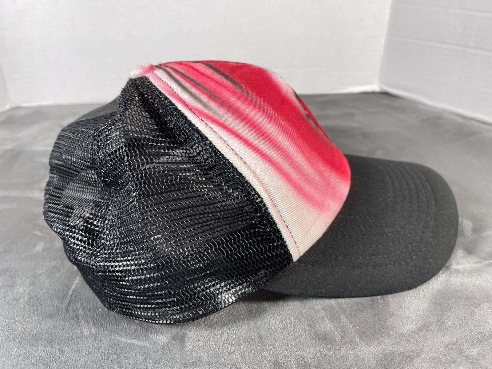 Vintage Red Black Elmo Sesame Street Muppet trucker H… - Gem