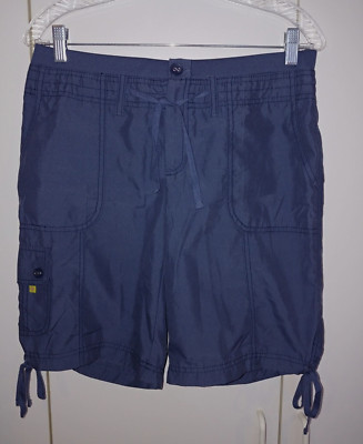 MADE FOR LIFE LADIES BLUE CARGO SHORTS-S-BARELY WORN-ELASTIC WAIST | eBay