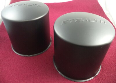 Stealth Wheels Flat Black Custom Wheel Center Caps Set of 2 # C425-B | eBay