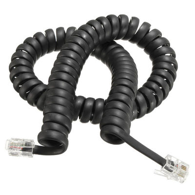 3 Metre Telephone Spiral Wire Phone Handset Curly Cord Cable RJ11 4P4C ...
