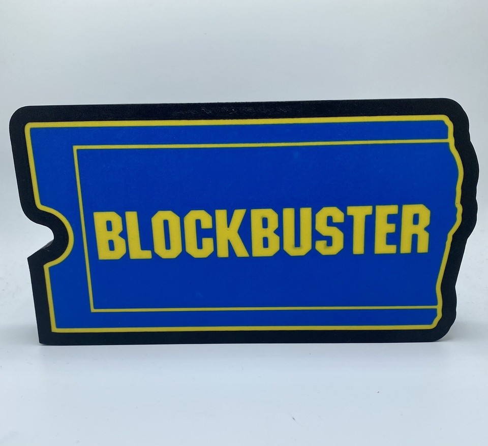Light Up Blockbuster Video Decoration 3d Printed Sign Extra Large XL 9 ...