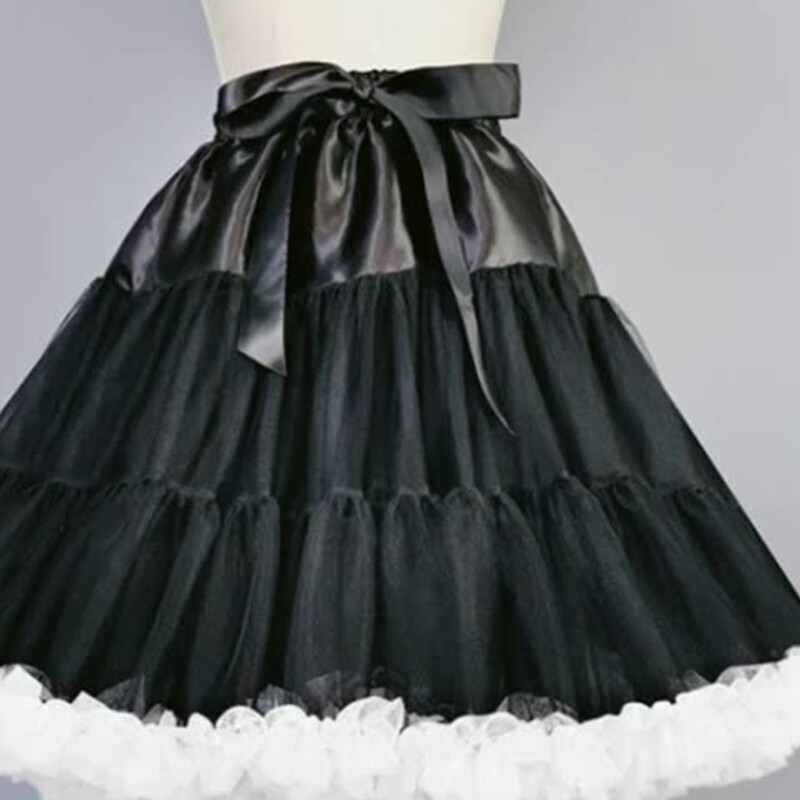 A-line Petticoat Crinoline Slips Wedding Accessories Black Tutu Skirt ...