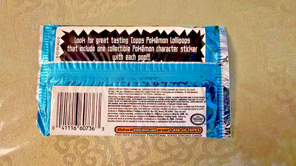 2000 Topps Pokemon TV Animation Series 2 Sealed Pack | eBay