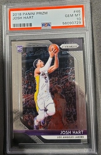 2018 PANINI PRIZM JOSH HART ROOKIE CARD #46 GRADED PSA 10 GEM MINT 46 ...