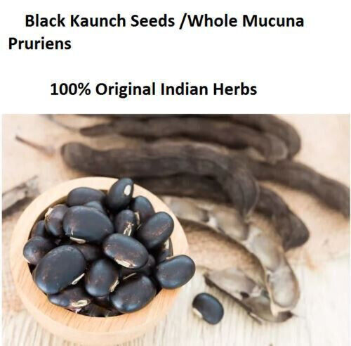 Black Kaunch Seeds Whole Mucuna Pruriens Indian Velvet Bean Konch Beej ...