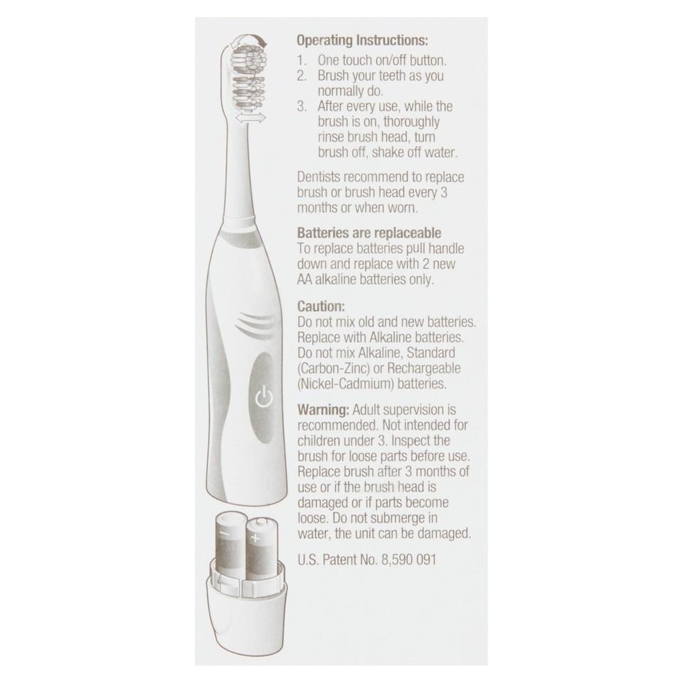 Equate soft dual action power toothbrush for deep cleaning, 1 count ...