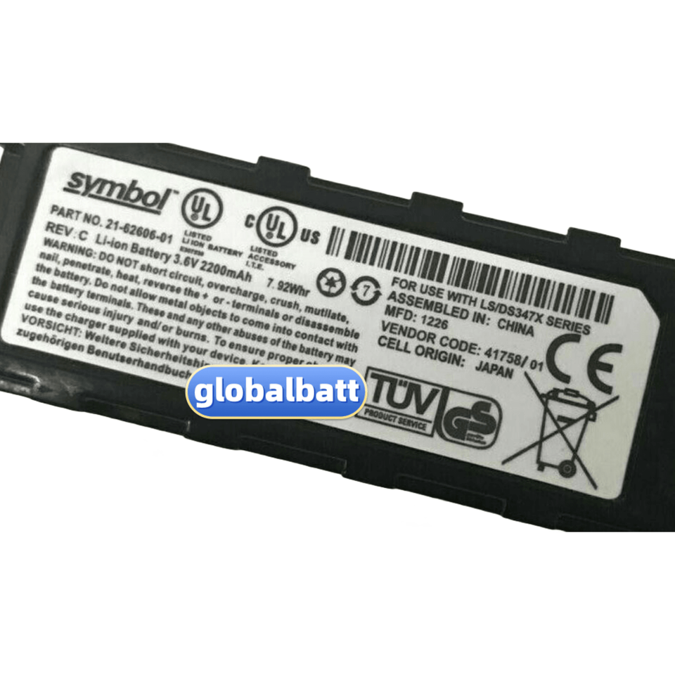 21-62606-01 New Genuine 2200mAh Battery for Symbol LS3478 LS3578 DS3478 ...
