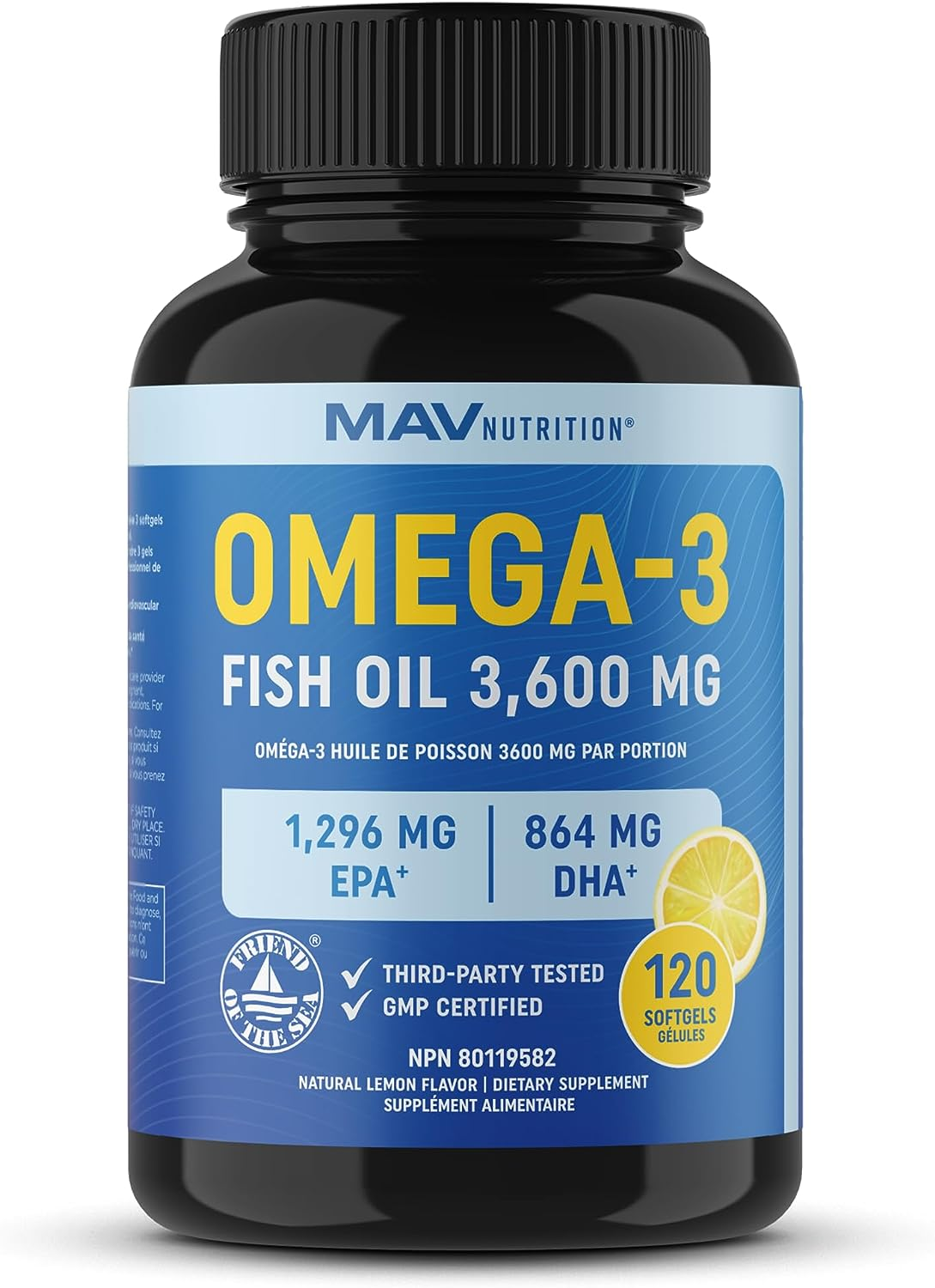 Triple Strength Omega 3 Fish Oil | 3600 Mg EPA & DHA | over 2,000Mg of ...