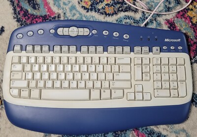 Microsoft Natural Multimedia Keyboard 1.0A Ergonomic KB-0168 X08-76066 ...
