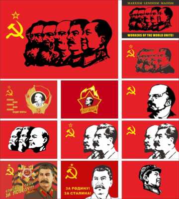Communism Flag 3X5FT Marx Engels Lenin Stalin Mao CCCP USSR Soviet ...