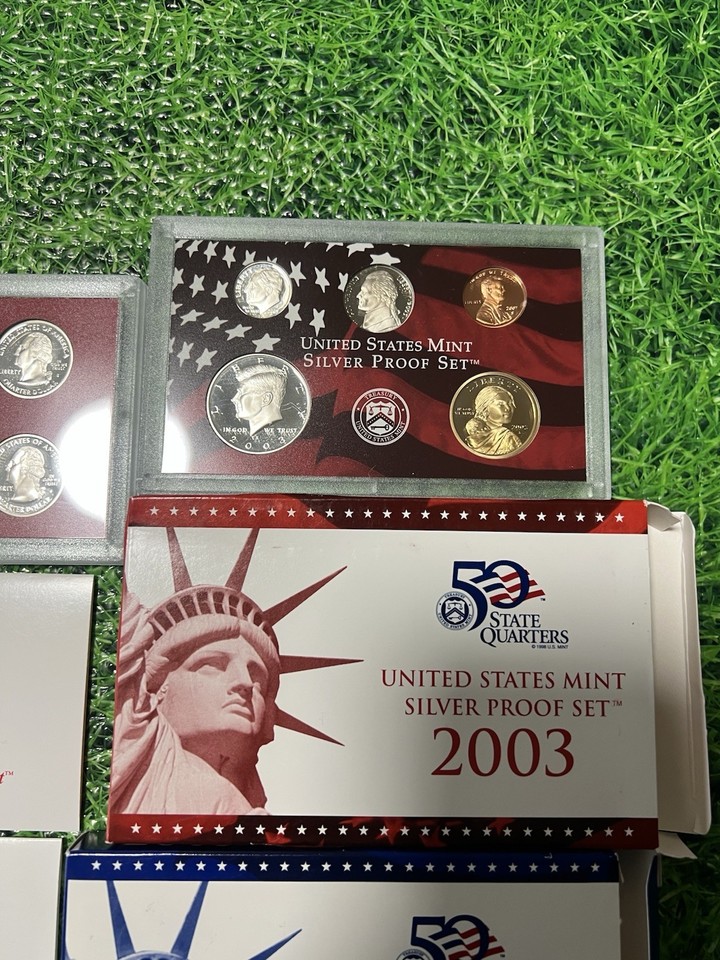 US Mint Silver Proof Set 2003 Coin Set With COA & Box And 2003 US Mint ...