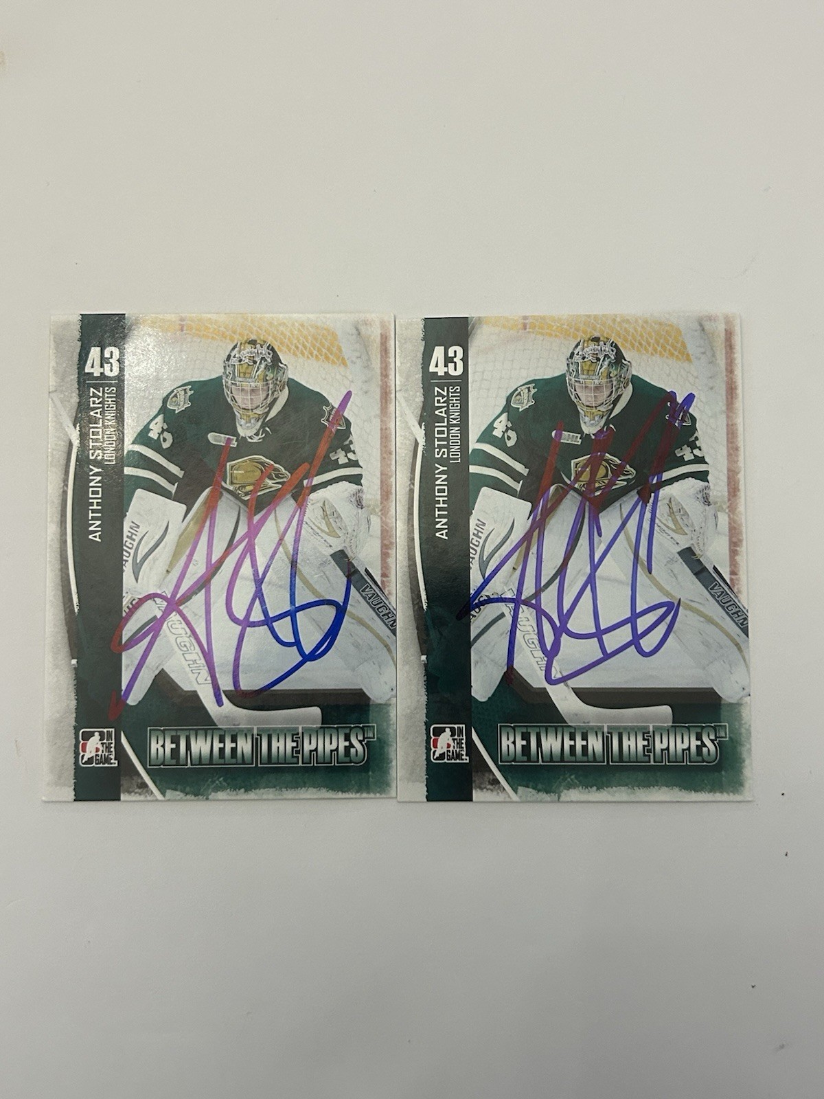 Anthony Stolarz 2013 Auto Autographed Rookie Rc Card Between The Pipes ...